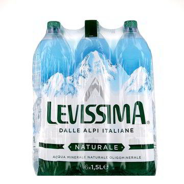 ACQUA NATURALE LEVISSIMA 6 bottiglie GRANDI da 1,5 l in dettaglio ...