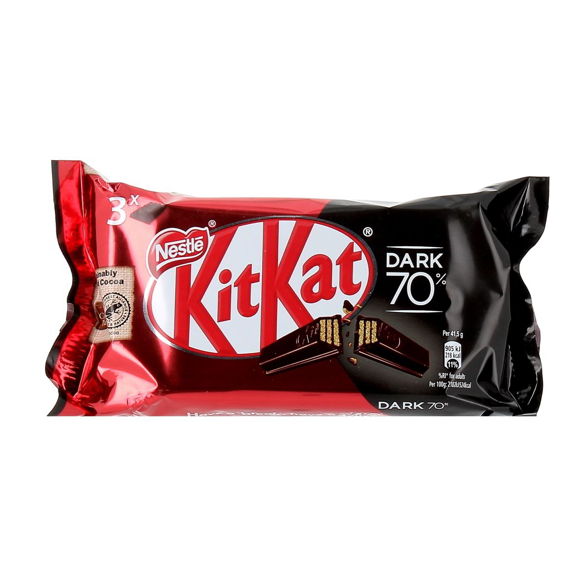 KIT KAT DARK 70% x3 NESTLE 124,5 g (Minimo € 2,59 - 23,1 %) in ...