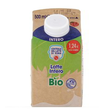 LATTE INTERO BIOLOGICO CENTRALE DEL LATTE DI ROMA 500 ml Conservare in ...